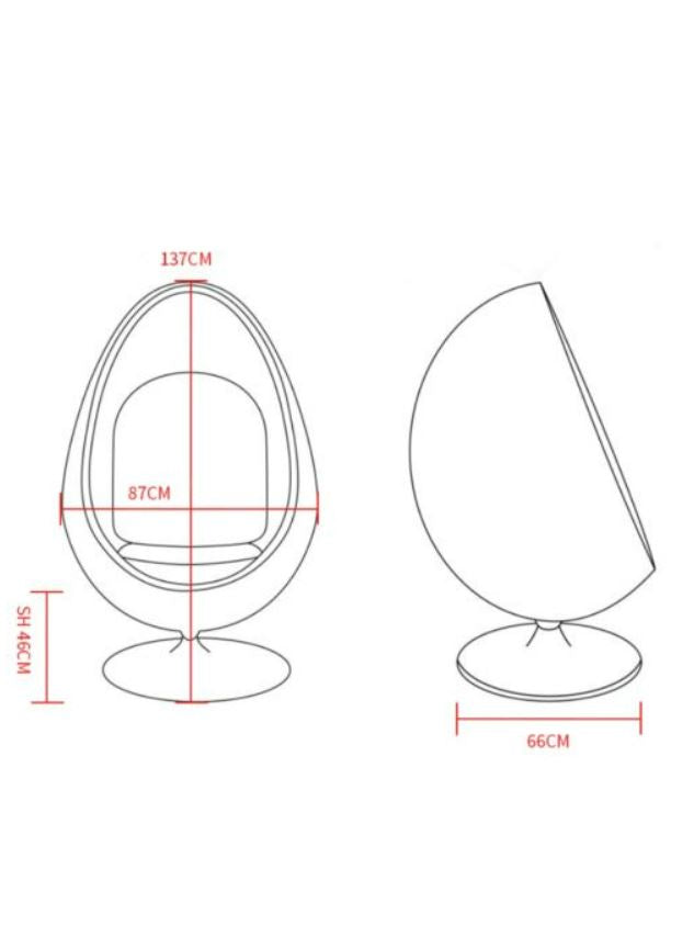 Fibreglass Swivel Floor Egg Chair – Oval | Sensory Seating for Schools ...